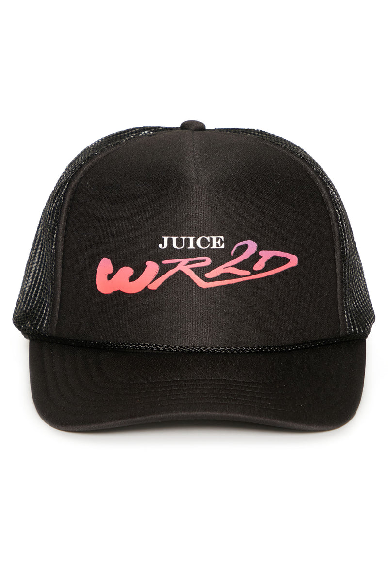 Juice WRLD Trucker Hat - Black | Fashion Nova, Mens Accessories ...