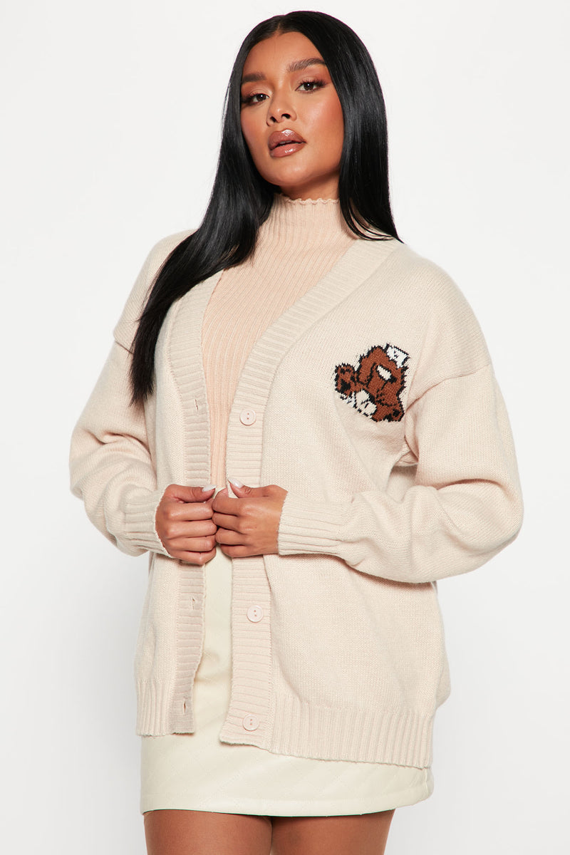 Bad Bear Boyfriend Cardigan - Natural/Combo | Fashion Nova, Sweaters ...