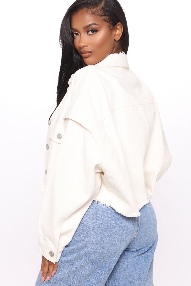 Creme Of The Crop Denim Jacket - Cream | Fashion Nova, Jackets & Coats ...