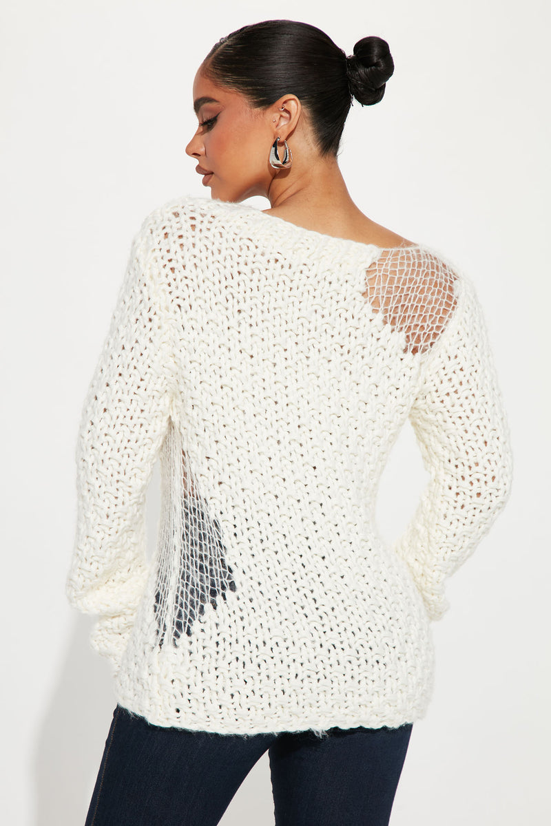 Subtle Hints Mixed Mesh Sweater - Ivory | Fashion Nova, Sweaters ...
