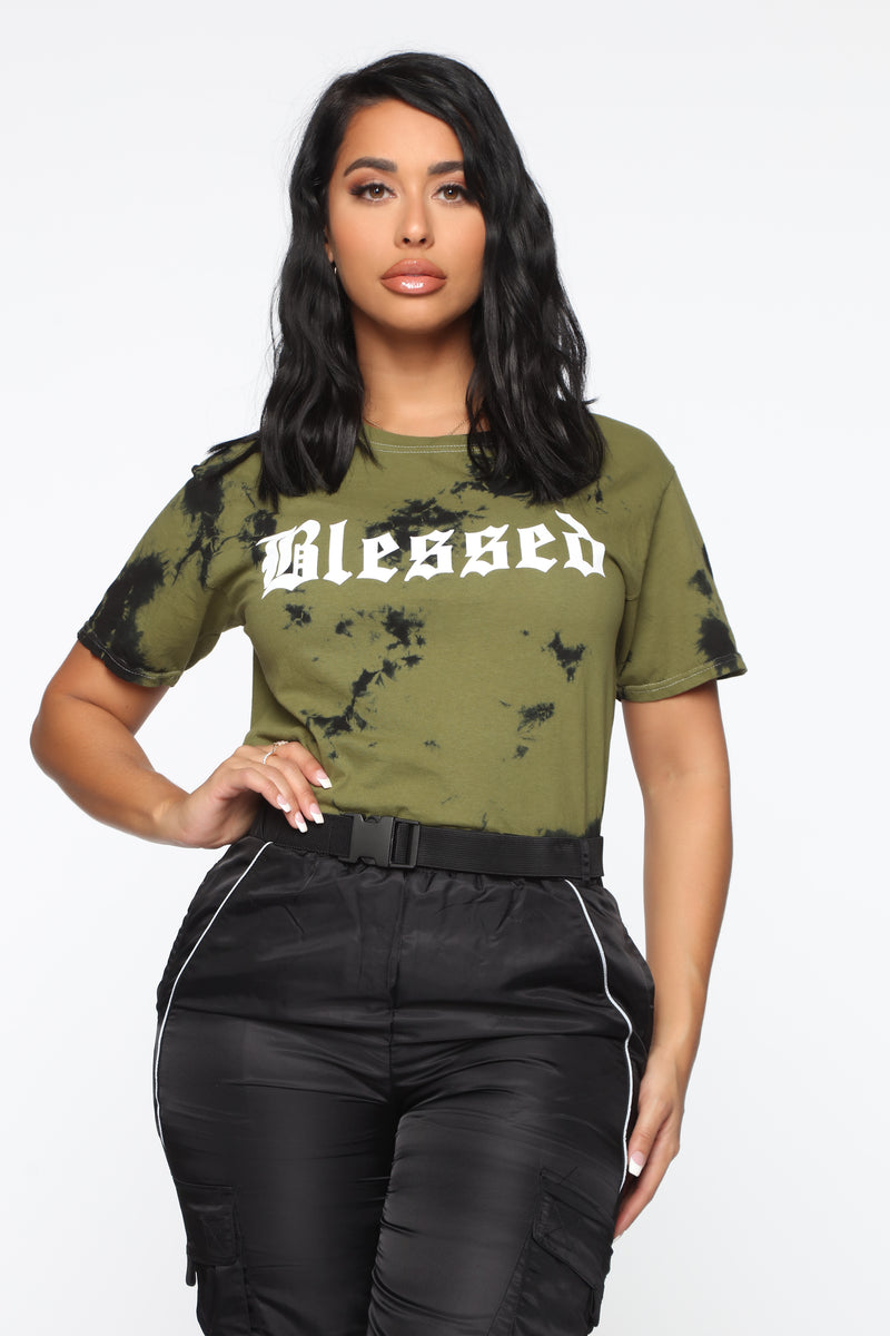 Blessed Tie Dye Tunic Top - Olive Combo | Fashion Nova, Screens Tops ...