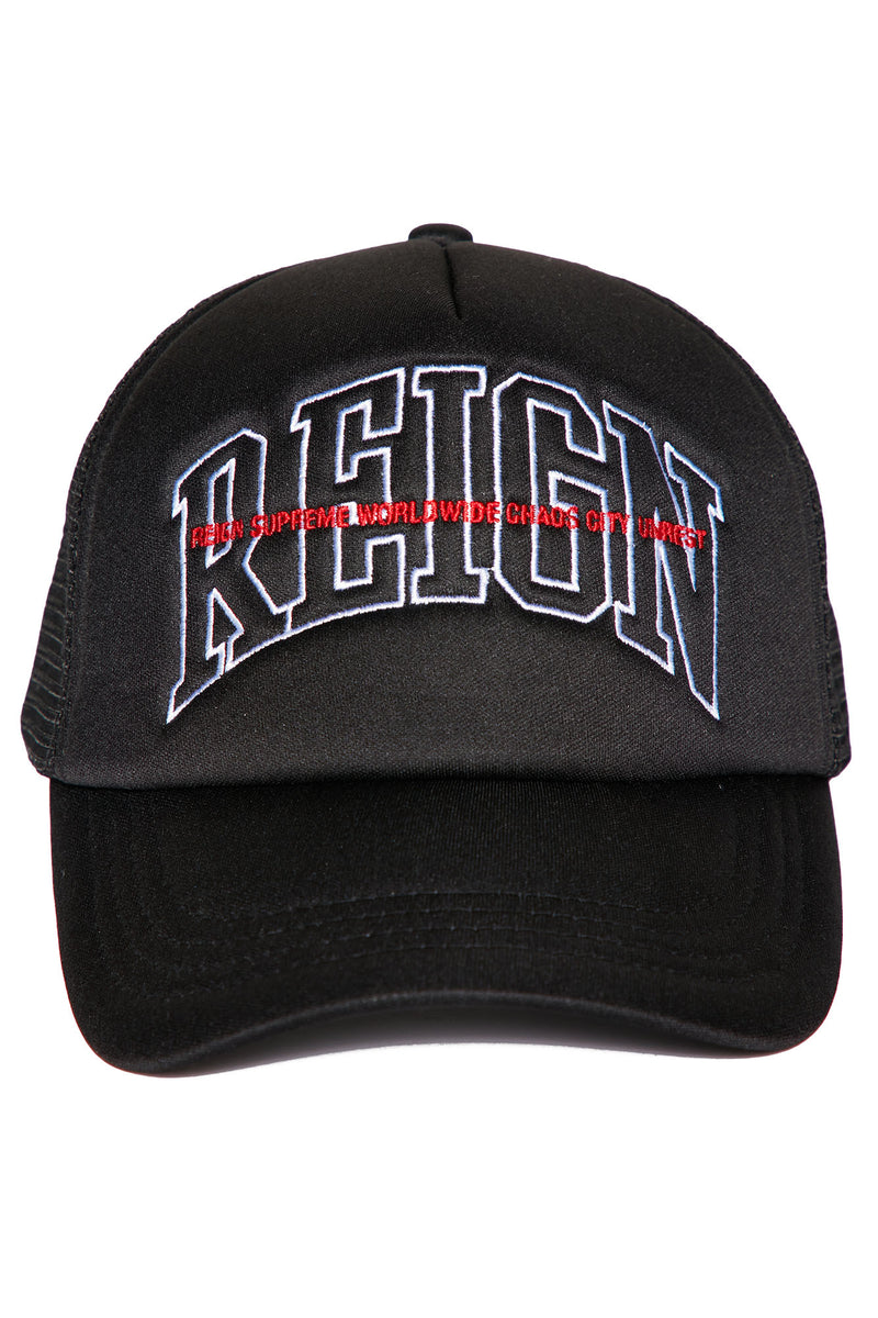 Reign Trucker Hat - Black | Fashion Nova, Mens Accessories | Fashion Nova