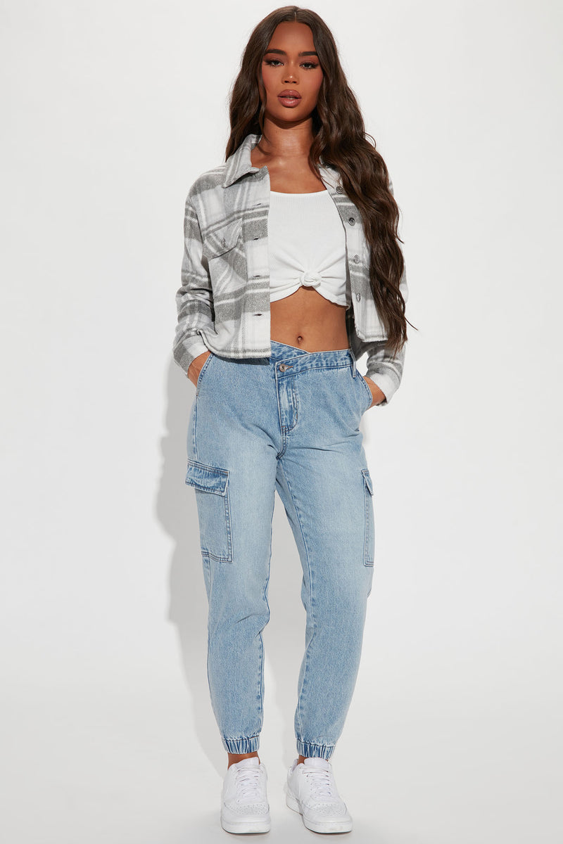 Charlie Crossover Cargo Jogger Jeans - Light Wash | Fashion Nova, Jeans ...