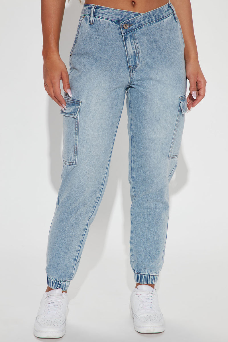 Charlie Crossover Cargo Jogger Jeans - Light Wash | Fashion Nova, Jeans ...