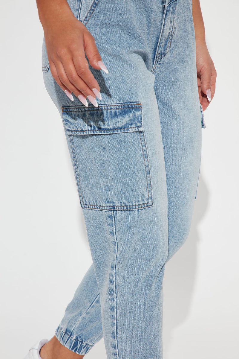 Charlie Crossover Cargo Jogger Jeans - Light Wash | Fashion Nova, Jeans ...