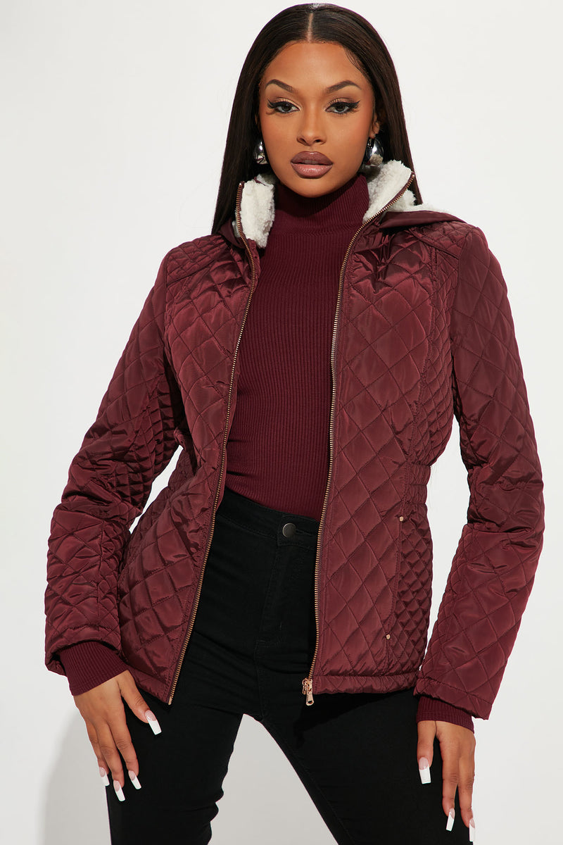 Quit Tripping Quilted Jacket - Wine | Fashion Nova, Jackets & Coats ...