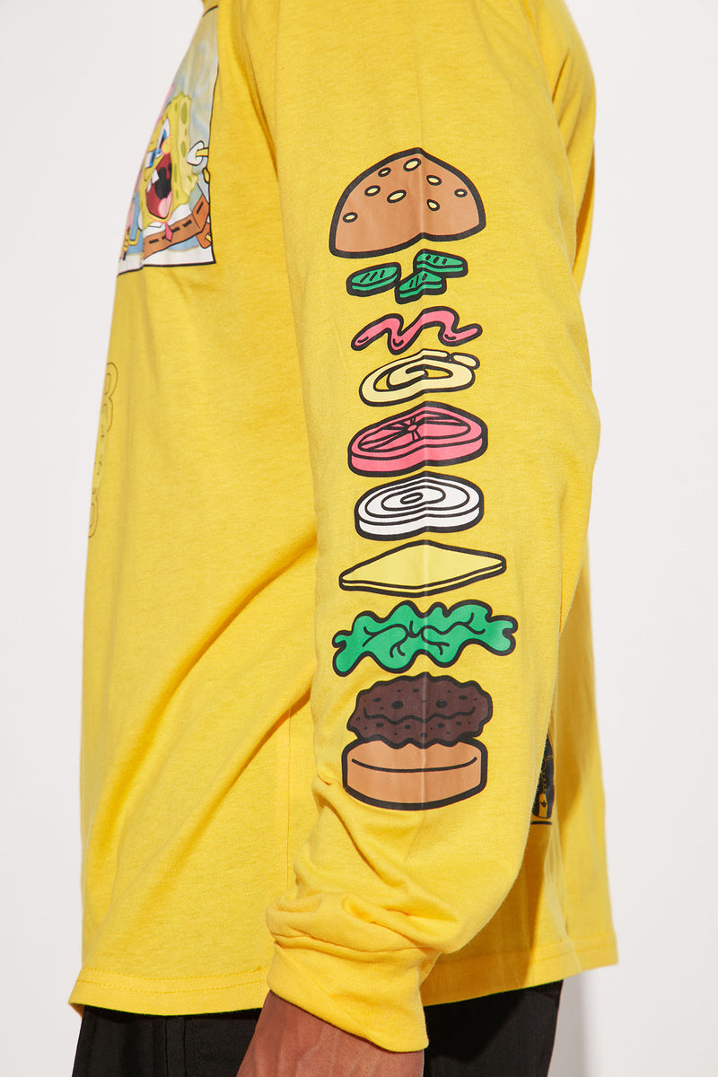 Spongebob Wavy Long Sleeve Tee - Gold | Fashion Nova, Mens Graphic Tees ...