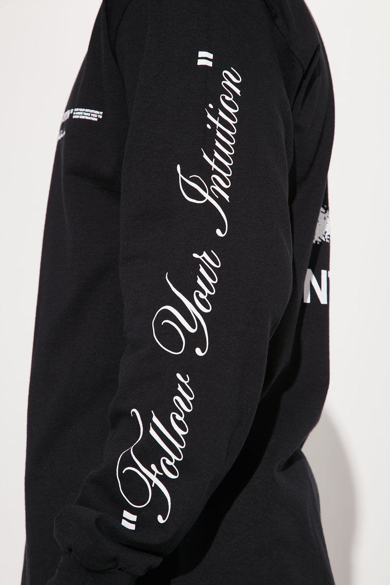 Intuition Long Sleeve Tee - Black | Fashion Nova, Mens Graphic Tees ...