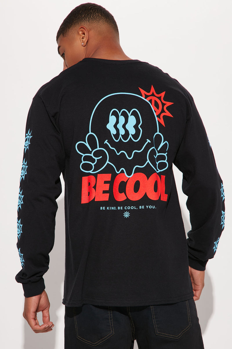 Be Cool Long Sleeve Tee - Black | Fashion Nova, Mens Graphic Tees ...