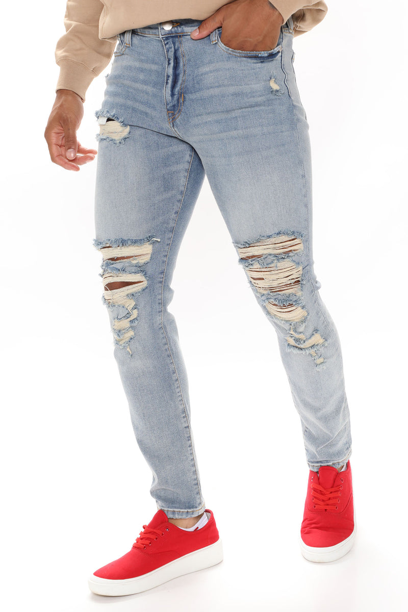 No Excuses Ripped Skinny Jeans - Medium Wash | Fashion Nova, Mens Jeans ...