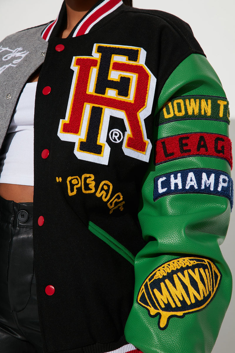 Bright Future Varsity Jacket - Black/combo | Fashion Nova, Jackets ...