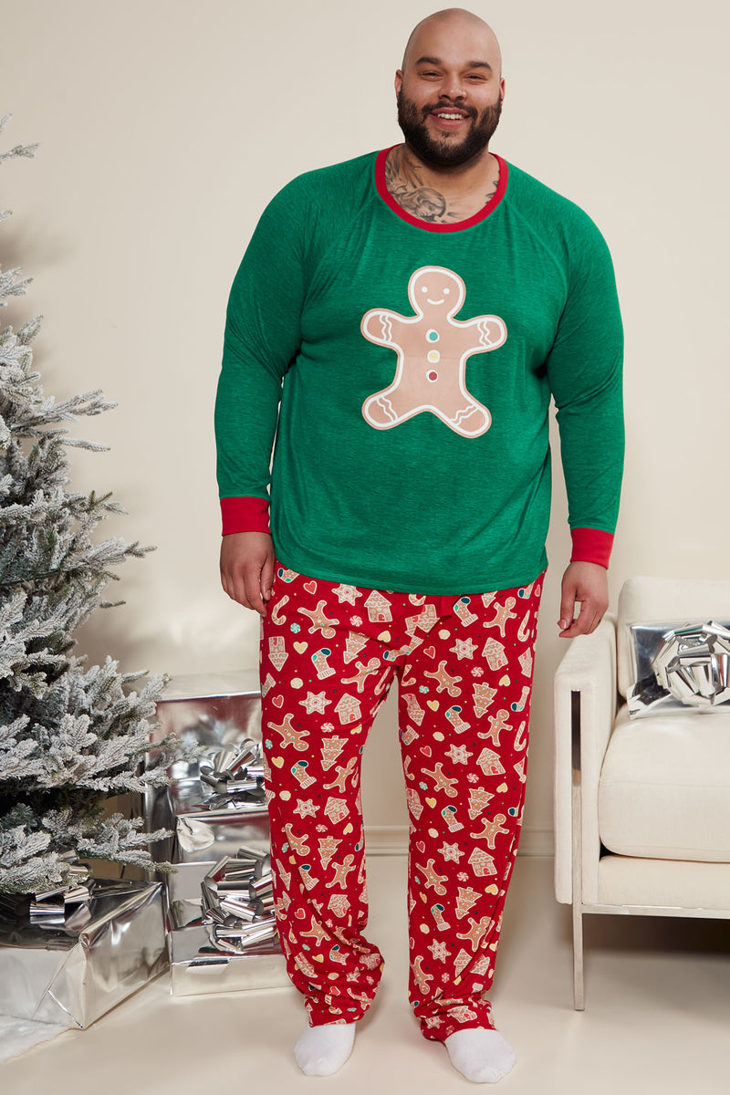 Sweet Gingerbread Holiday PJ Set - Red/combo | Fashion Nova, Mens ...