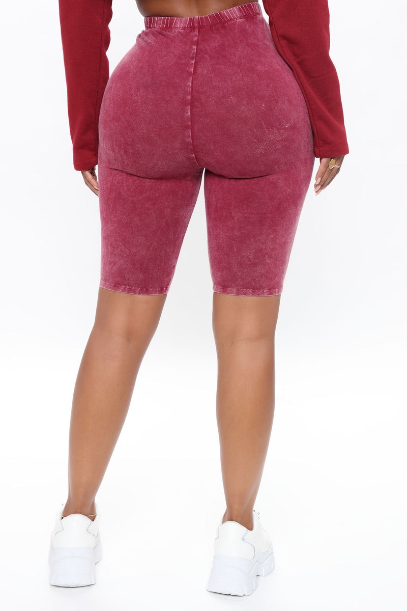 A Different Kinda Baddie Biker Short - Burgundy | Fashion Nova, Shorts ...
