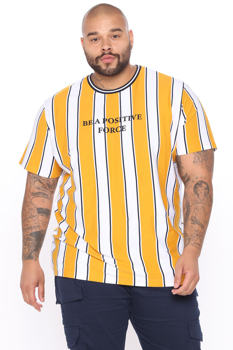 Be A Positive Force Short Sleeve Tee - Mustard/combo | Fashion Nova ...