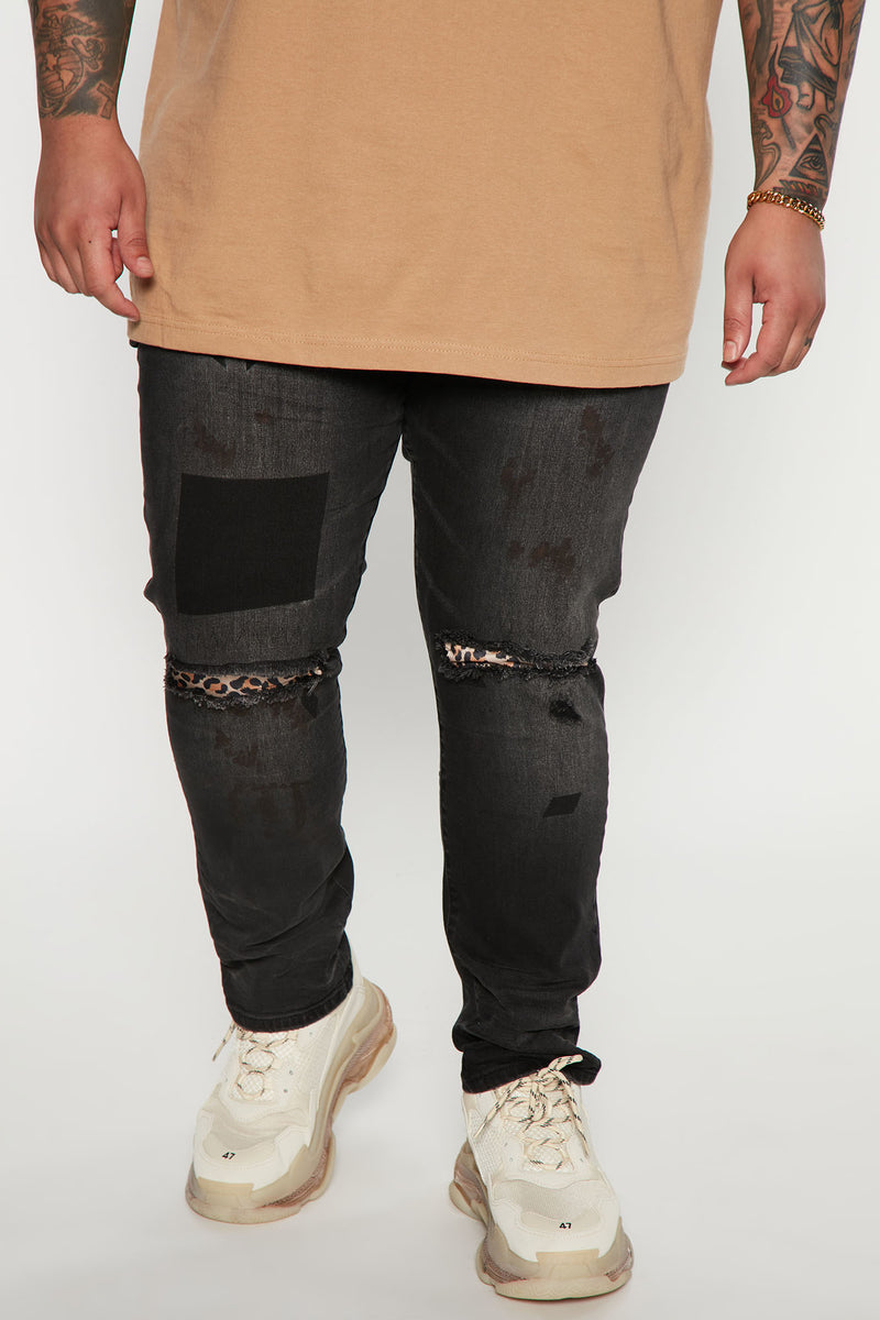 Patch It Up Slim Jeans - Black Wash | Fashion Nova, Mens Jeans ...
