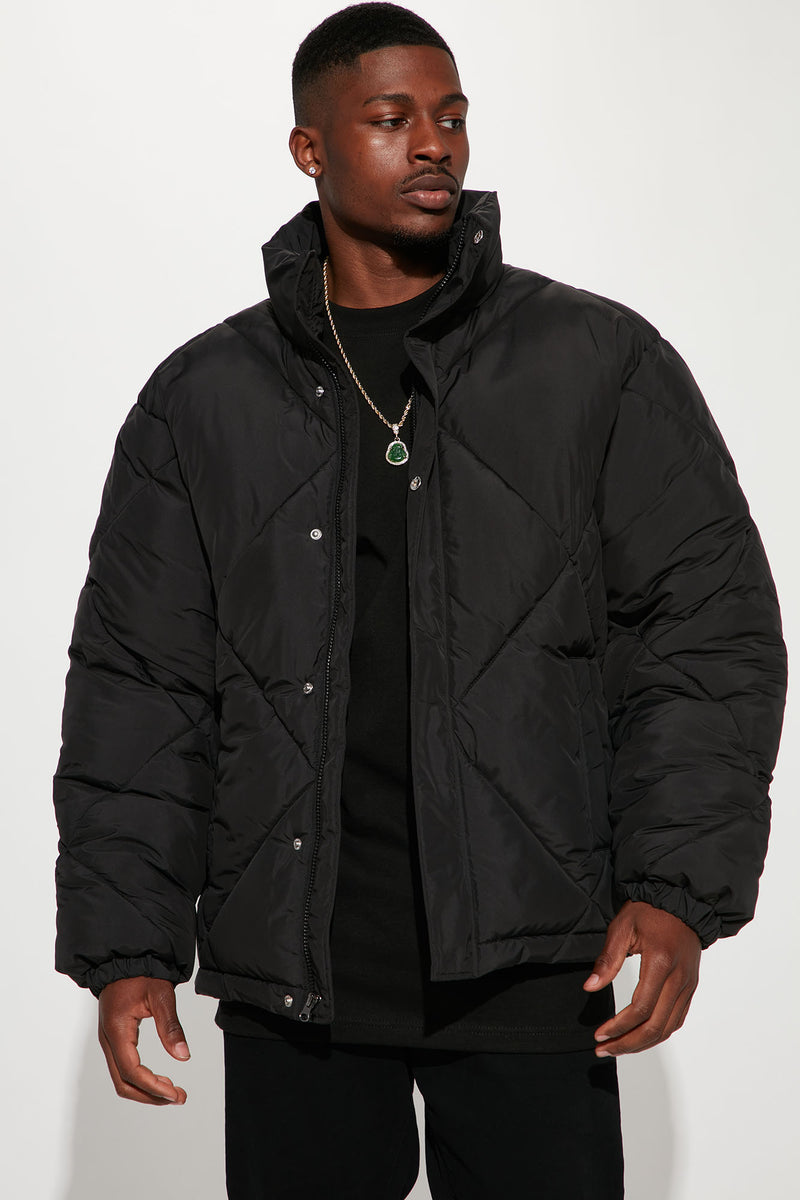 Here I am Puffer Jacket - Black | Fashion Nova, Mens Jackets | Fashion Nova