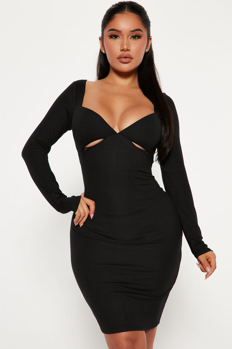 Cloe Midi Dress Black Fashion Nova Dresses Fashion Nova