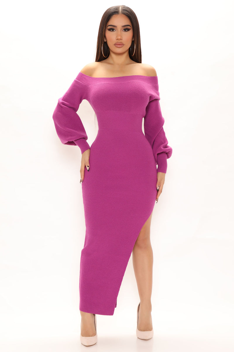 Kady Sweater Midi Dress - Magenta | Fashion Nova, Dresses | Fashion Nova
