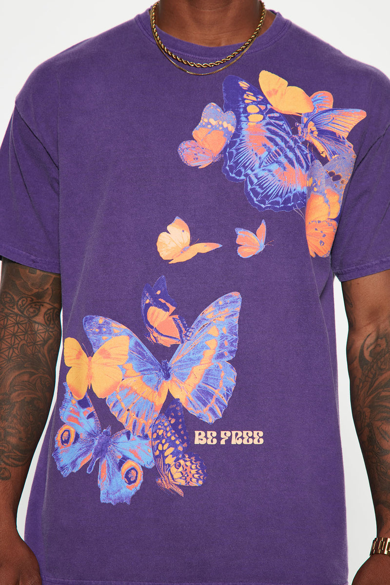 Thermal Butterflies Short Sleeve Tee - Purple | Fashion Nova, Mens ...