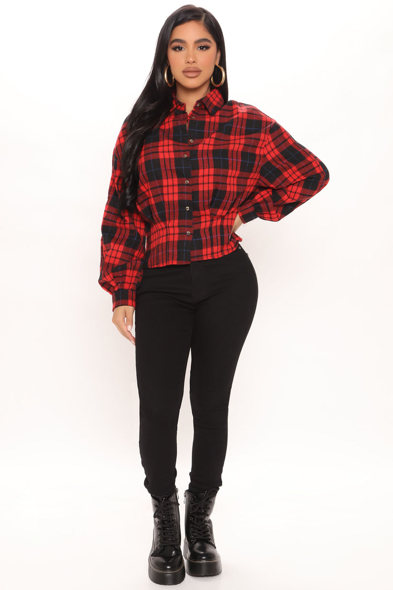 Extended Plans Plaid Shirt - Red/combo | Fashion Nova, Shirts & Blouses ...