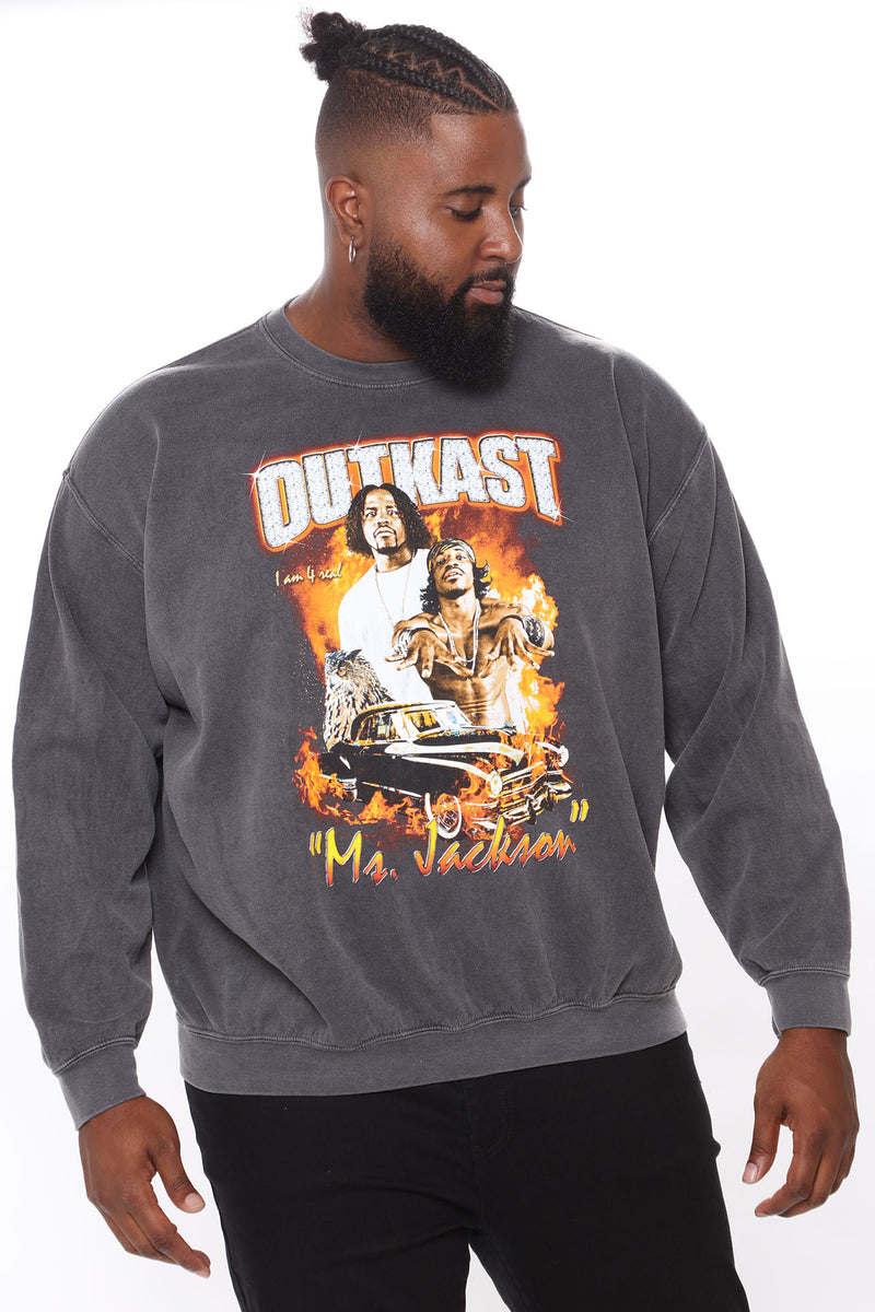 Outkast Ms Jackson Crewneck Sweatshirt - Black | Fashion Nova, Mens ...