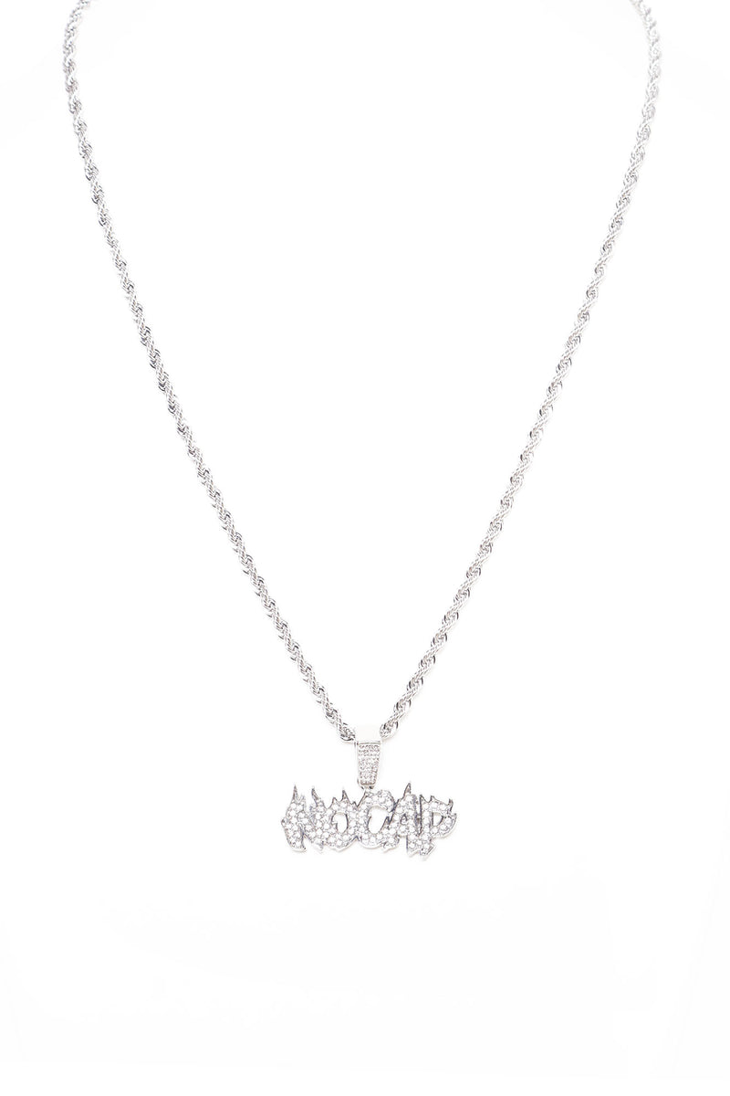 No Cap Pendant Rope Chain Necklace - Silver | Fashion Nova, Mens ...