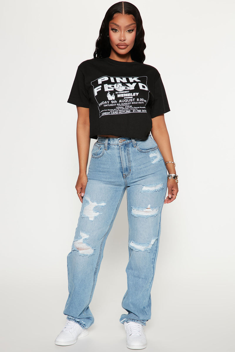 Pink Floyd In Concert Washed Crop Top - Black | Fashion Nova, Screens ...