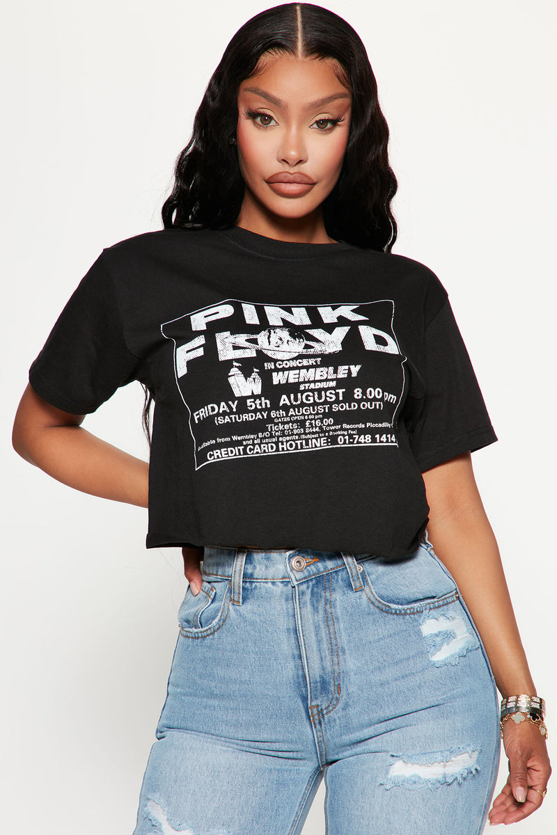Pink Floyd In Concert Washed Crop Top - Black | Fashion Nova, Screens ...