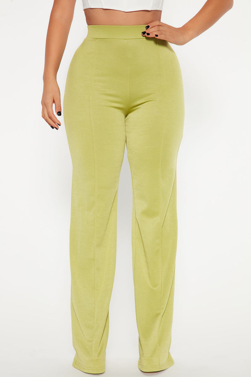 Can't Be Bothered Wide Leg Pant 33 - Chartreuse | Fashion Nova, Pants ...