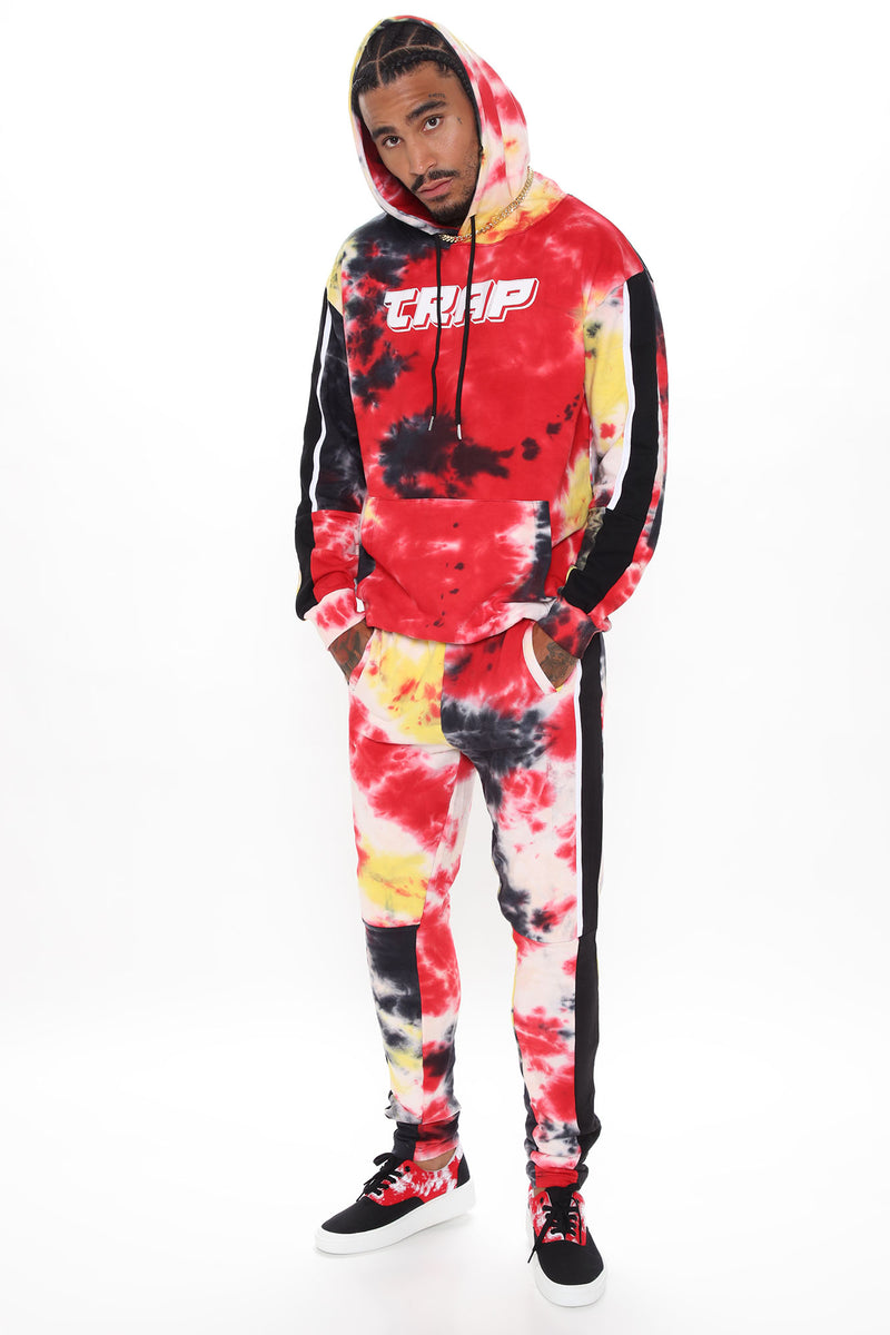 Trap Tie Dye Track Pant - Red/combo | Fashion Nova, Mens Pants ...