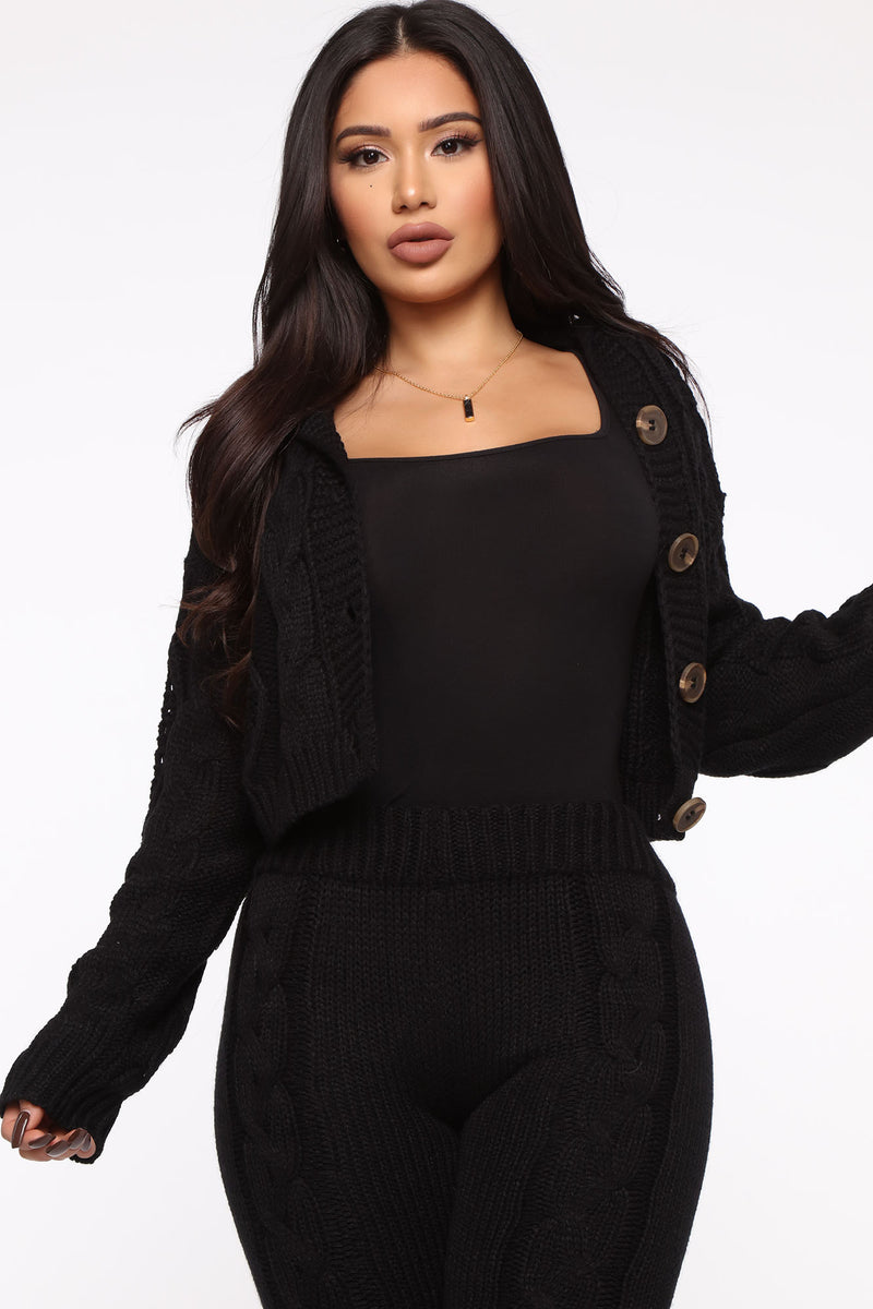 And There You Have Knit Pant Set - Black | Fashion Nova, Matching Sets ...