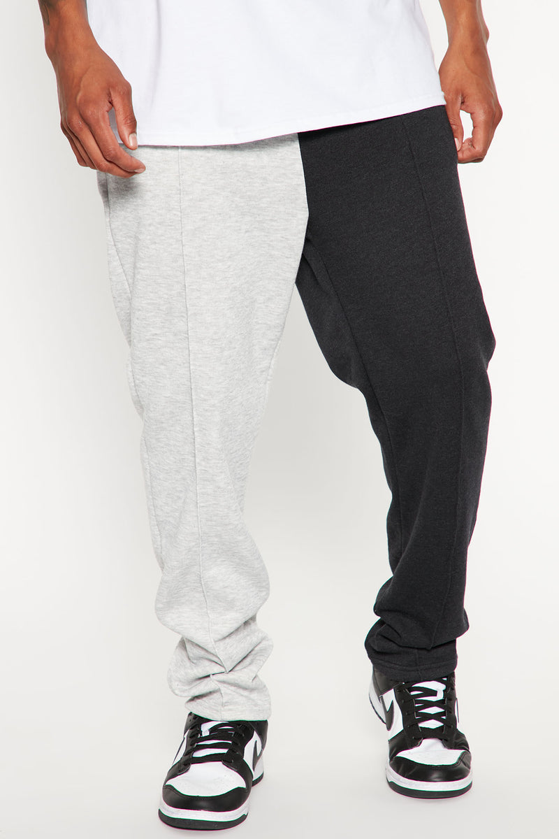Two Sided Colorblock Sweatpant - Black | Fashion Nova, Mens Fleece ...