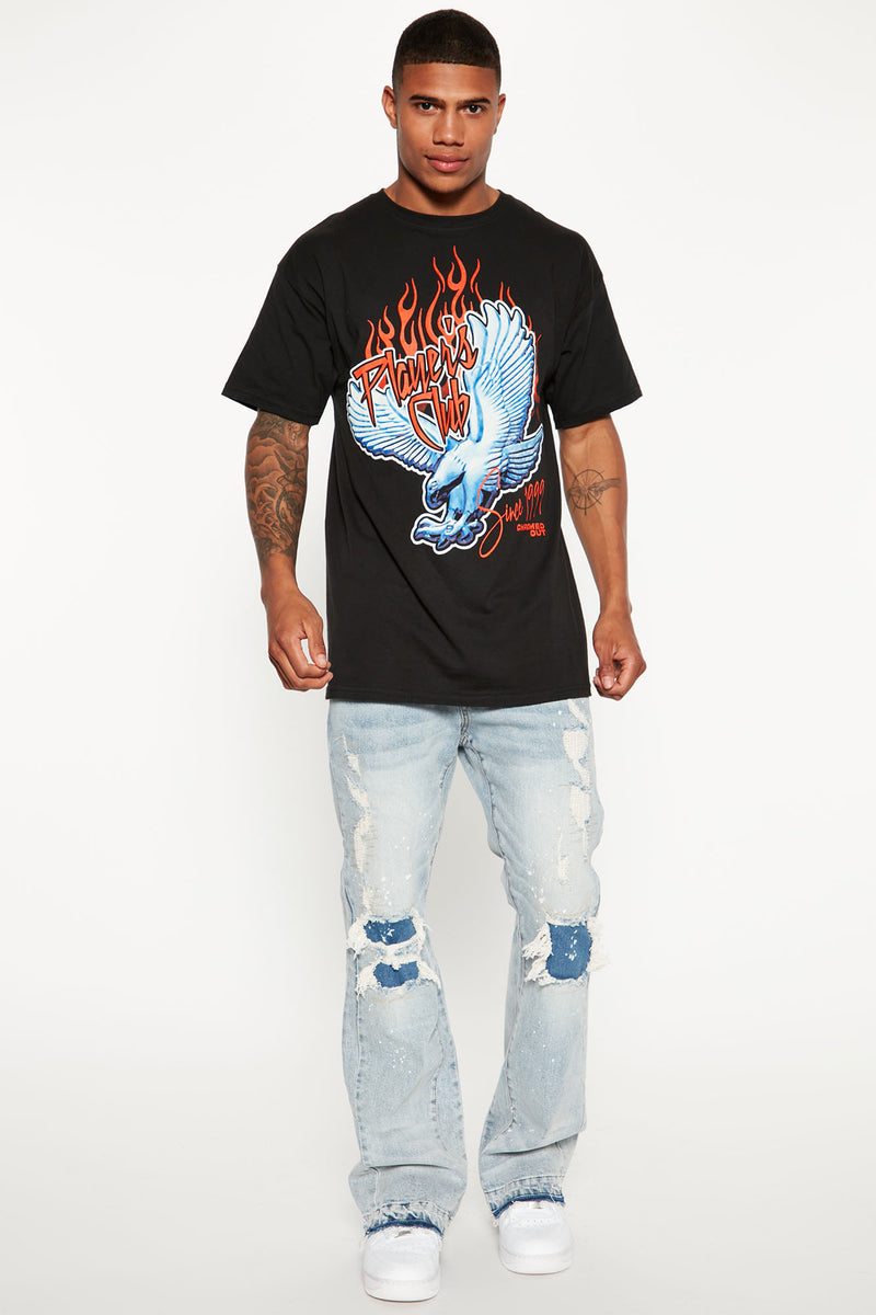 Chrome Eagle Short Sleeve Tee - Black | Fashion Nova, Mens Graphic Tees ...