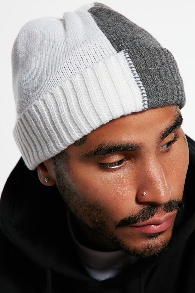 Two Tone Beanie - White/combo | Fashion Nova, Mens Accessories ...