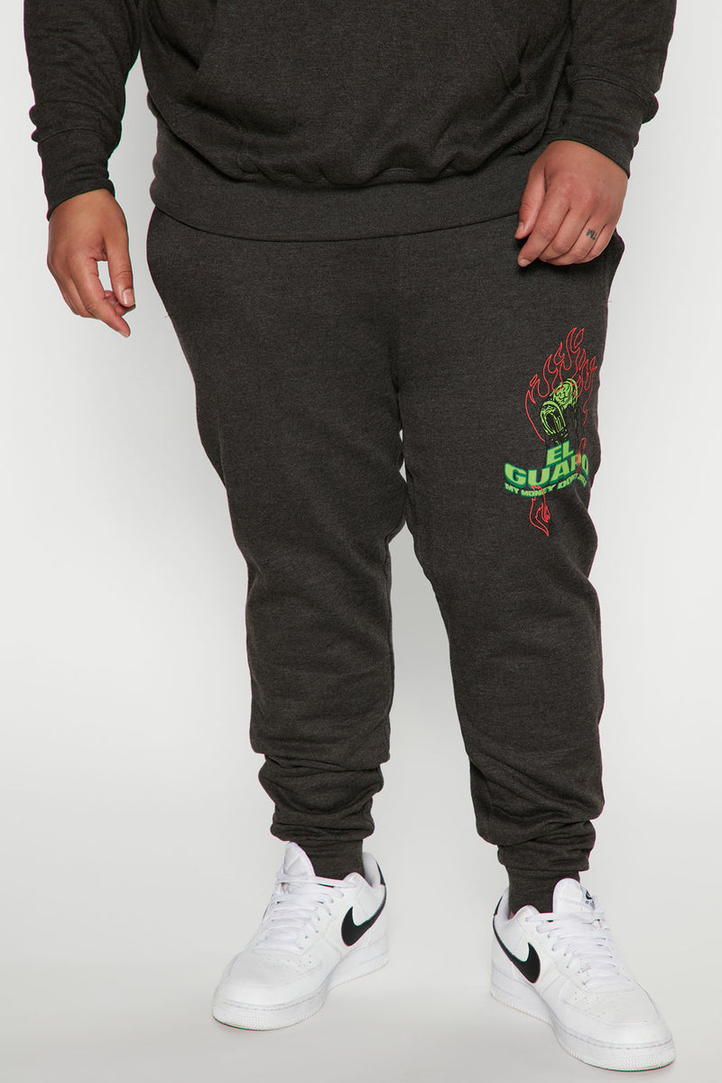 El Guapo Jogger - Charcoal | Fashion Nova, Mens Fleece Bottoms ...