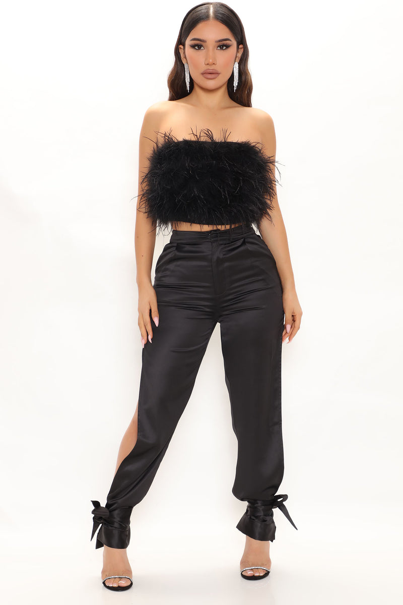 Get You Alone Satin Pant Set - Black | Fashion Nova, Matching Sets ...