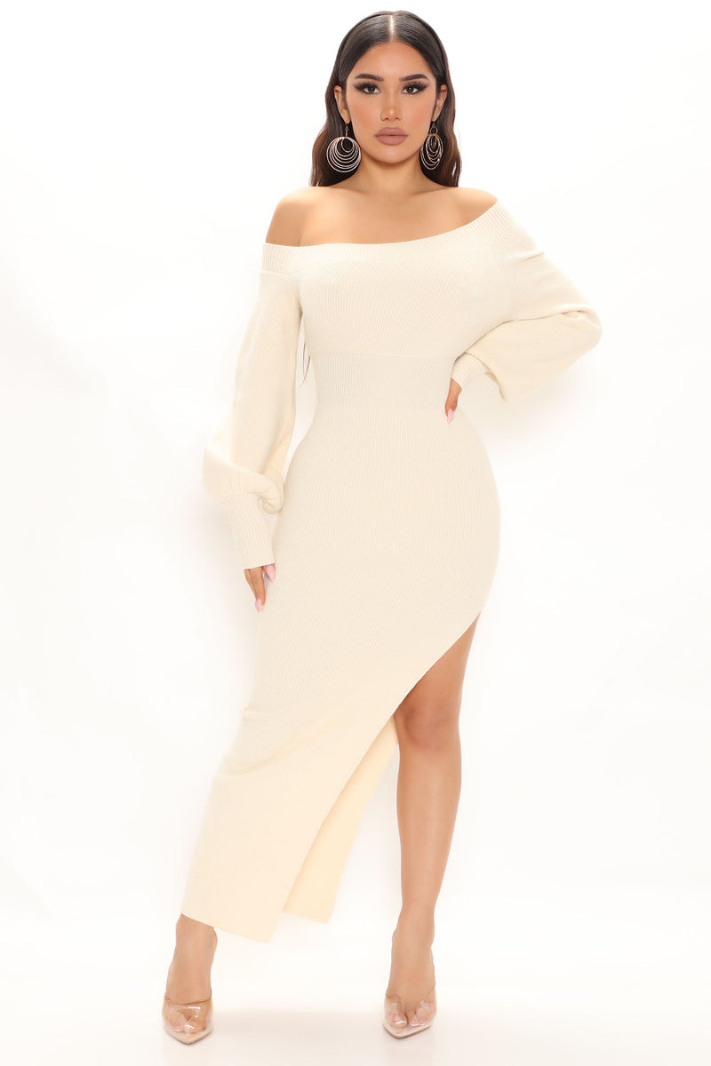 Kady Sweater Midi Dress - Cream | Fashion Nova, Dresses | Fashion Nova