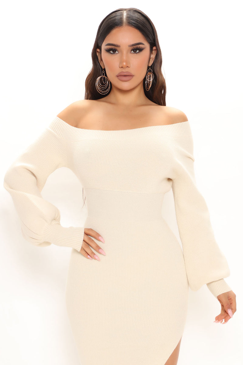 Kady Sweater Midi Dress - Cream | Fashion Nova, Dresses | Fashion Nova