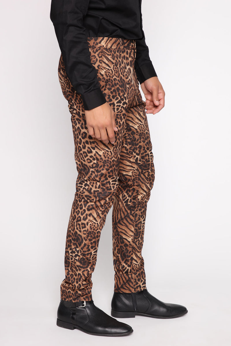 Oh Boy Leopard Print Trouser Pant - Leopard | Fashion Nova, Mens Pants ...