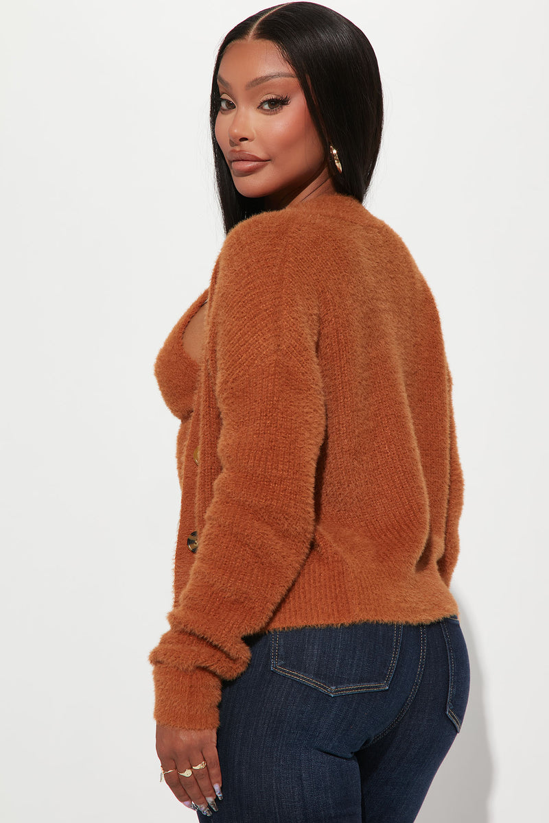 Can't Stop Love Fuzzy Sweater Set - Chestnut | Fashion Nova, Sweaters ...