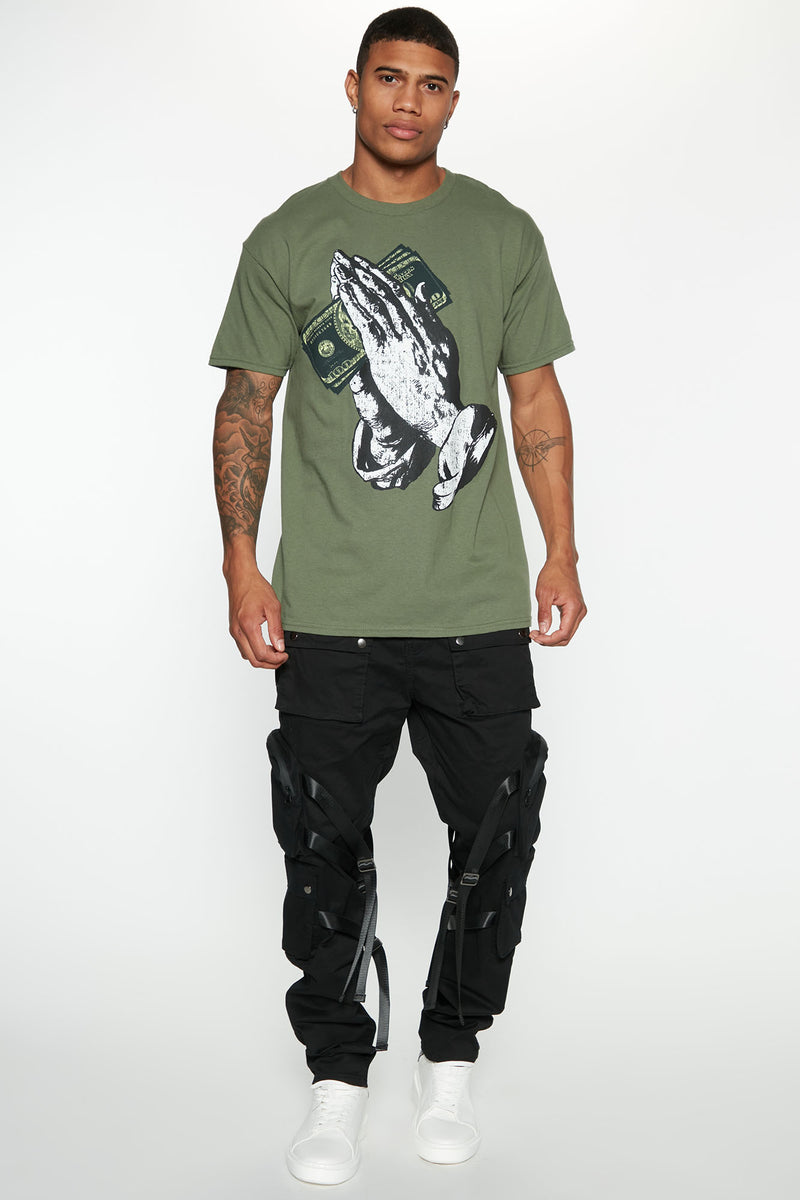 Stack And Pray Short Sleeve Tee - Olive | Fashion Nova, Mens Graphic ...