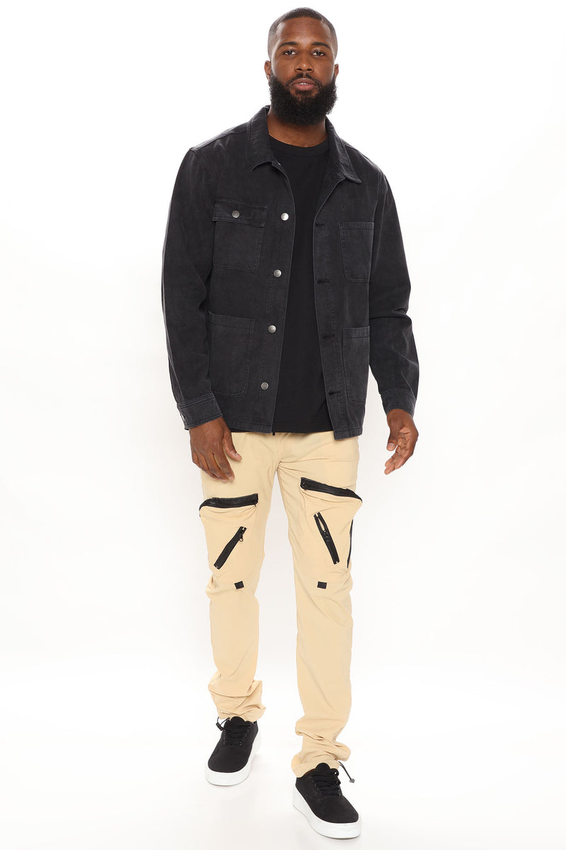 Utility Denim Jacket - Black | Fashion Nova, Mens Jackets | Fashion Nova