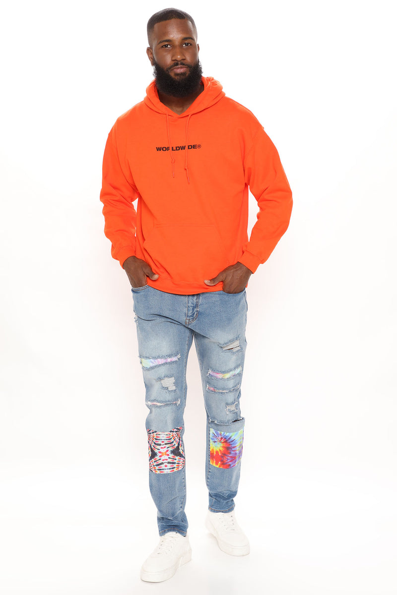 Worldwide Hoodie - Orange | Fashion Nova, Mens Graphic Tees | Fashion Nova