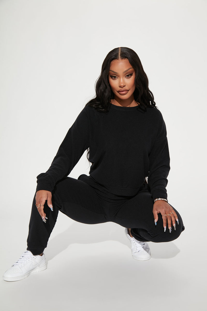 Always Low Key Jogger Set - Black | Fashion Nova, Matching Sets ...