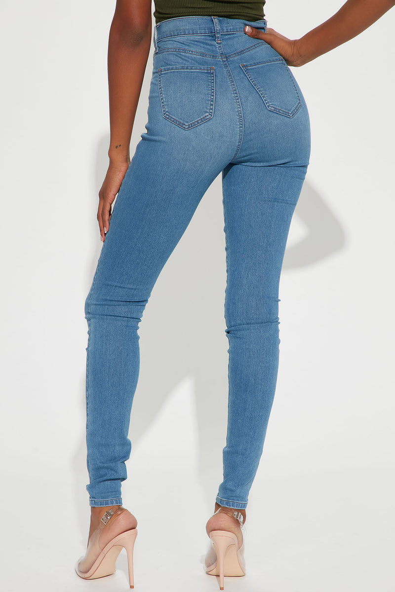 Tall Flex Game Strong Super High Rise Skinny Jeans Light Wash