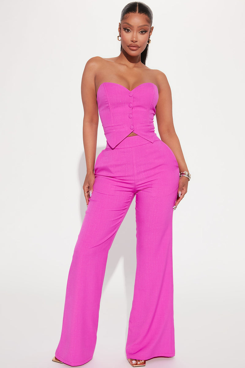 Amelia Two Piece Pant Suit - Fuchsia | Fashion Nova, Matching Sets ...