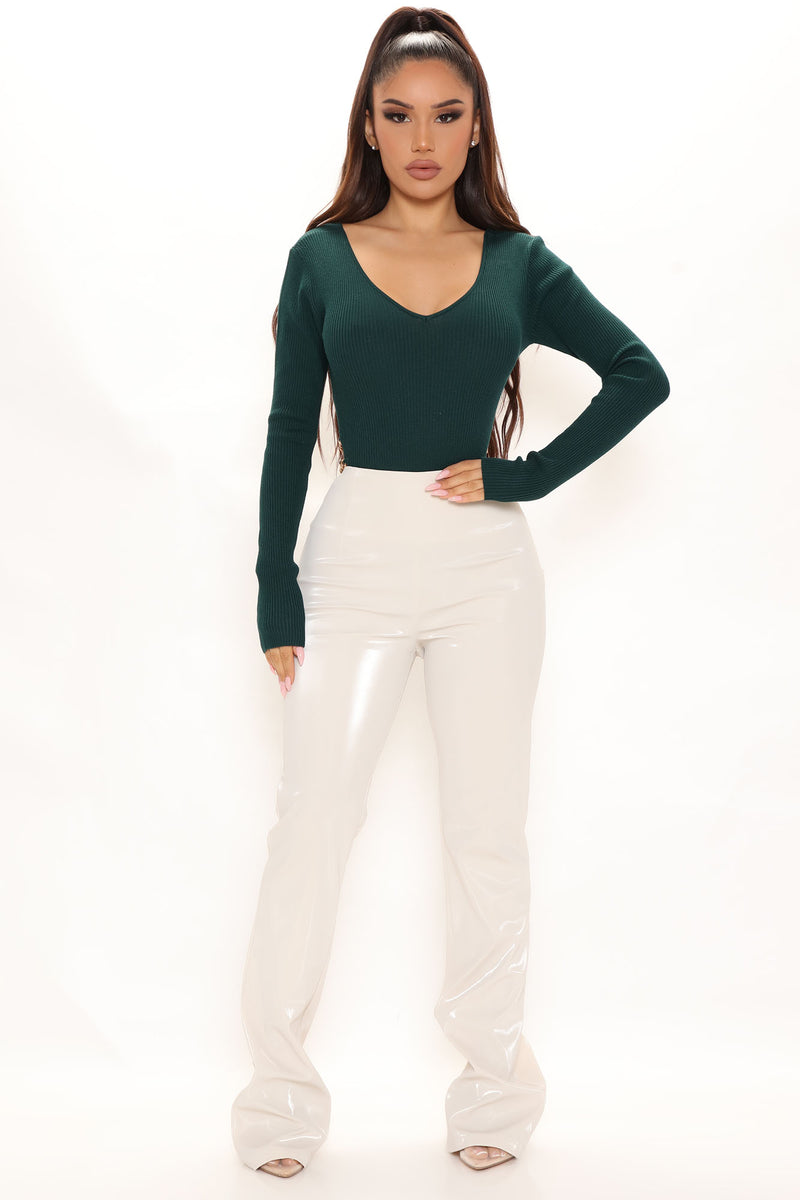 Madrid High Cut Sweater Bodysuit - Hunter | Fashion Nova, Sweaters ...