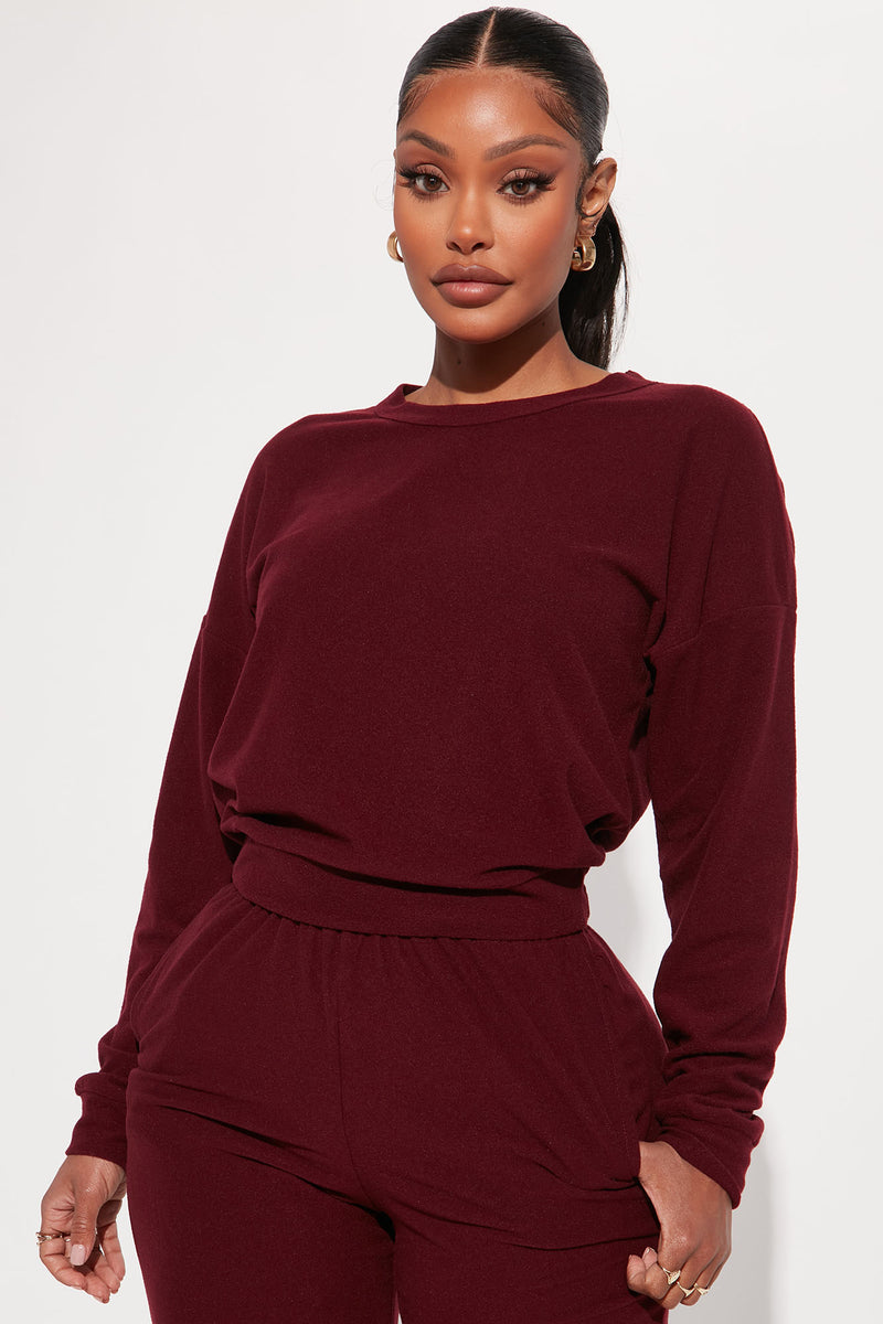 Always Low Key Jogger Set - Wine | Fashion Nova, Matching Sets ...