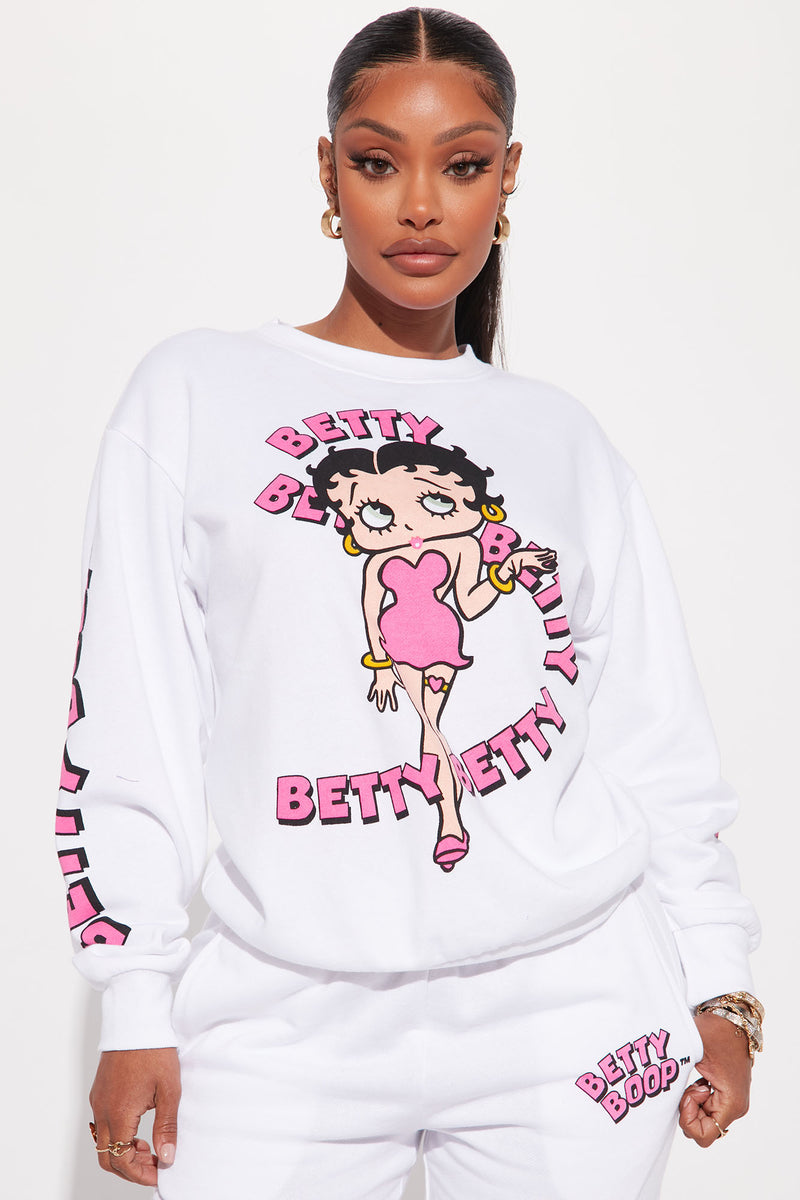 Bombshell Betty Crew Neck Sweatshirt - Off White | Fashion Nova ...