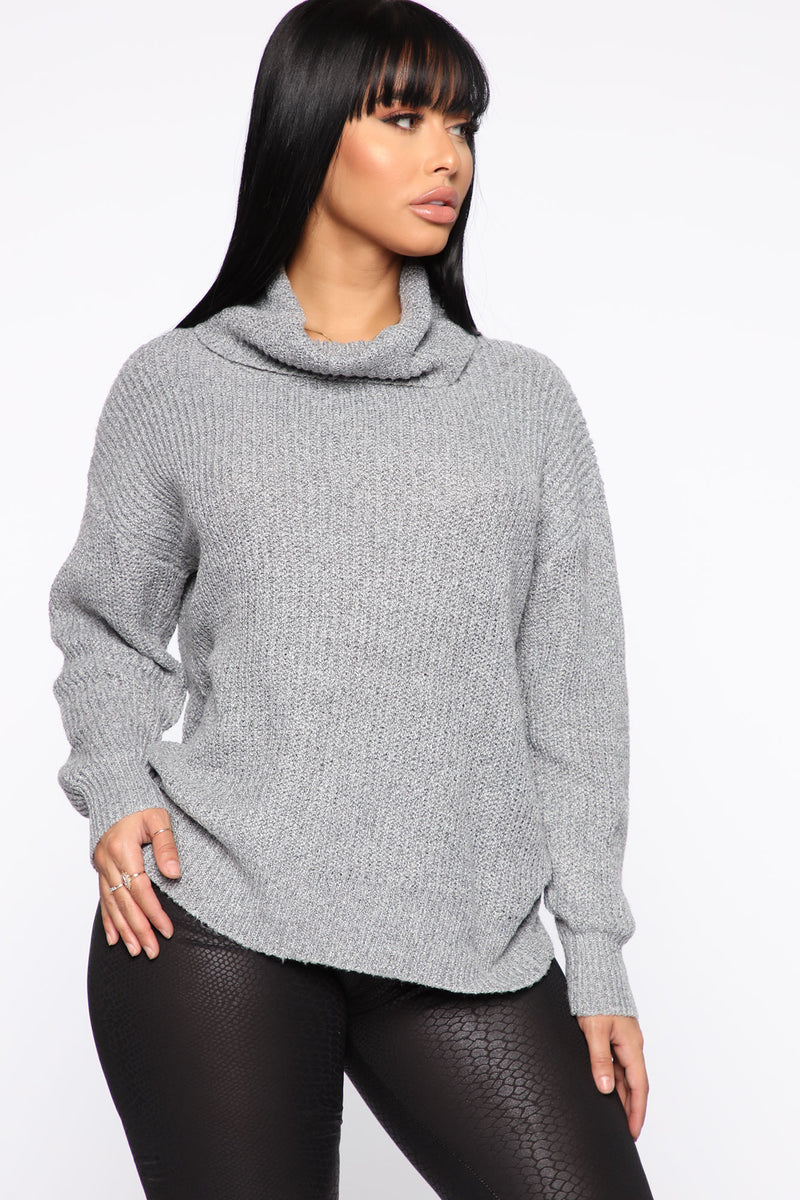 Ready For The Cold Turtle Neck Sweater - Heather Grey | Fashion Nova ...